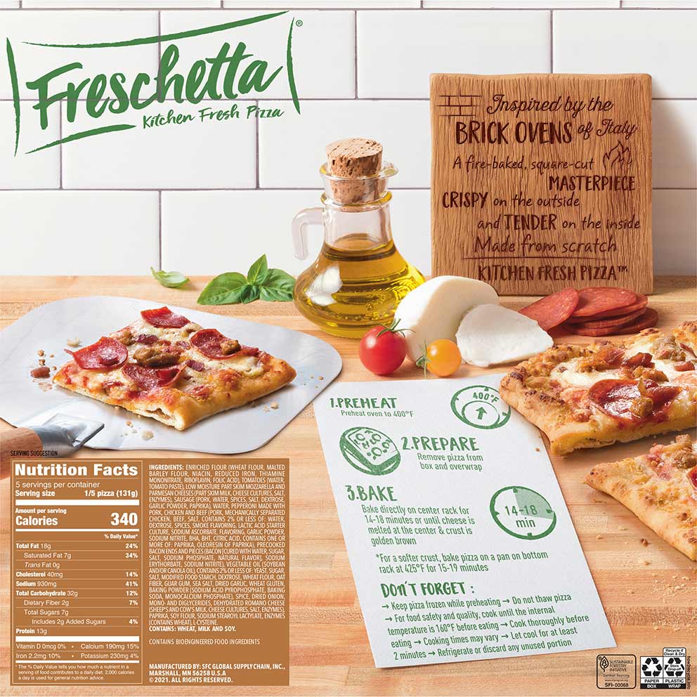 FRESCHETTA Brick Oven Crust Three Meat Pizza – FRESCHETTA®